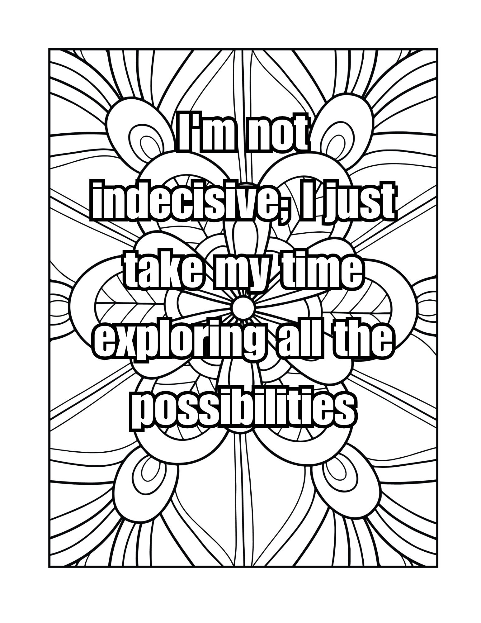 Coloring Book Pages Adulting Themed Funny Mantras Mandala Patterns L ...