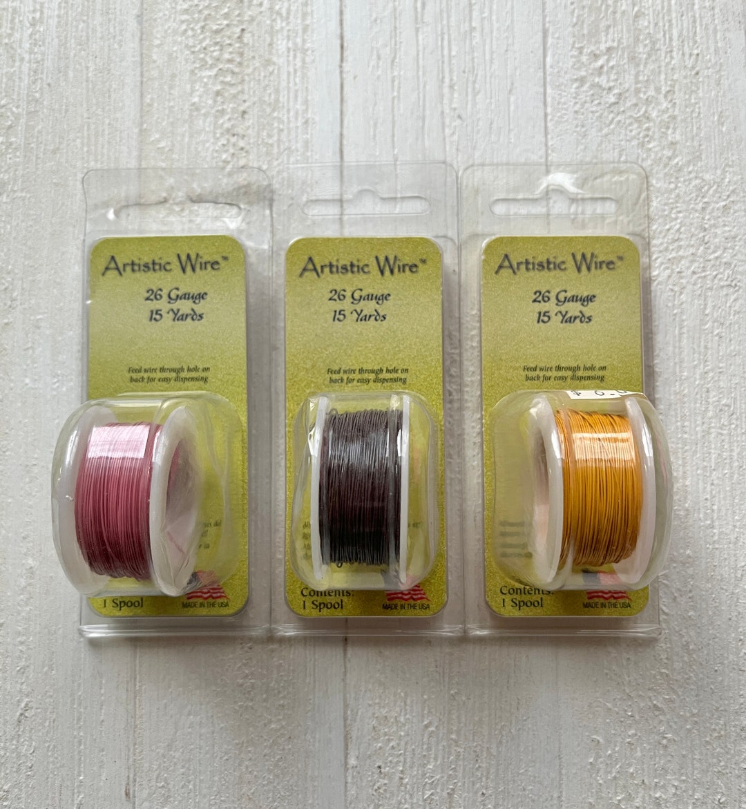 Artistic Wire, 26 Gauge Colored Craft Wire, Permanently Colored Wire ...