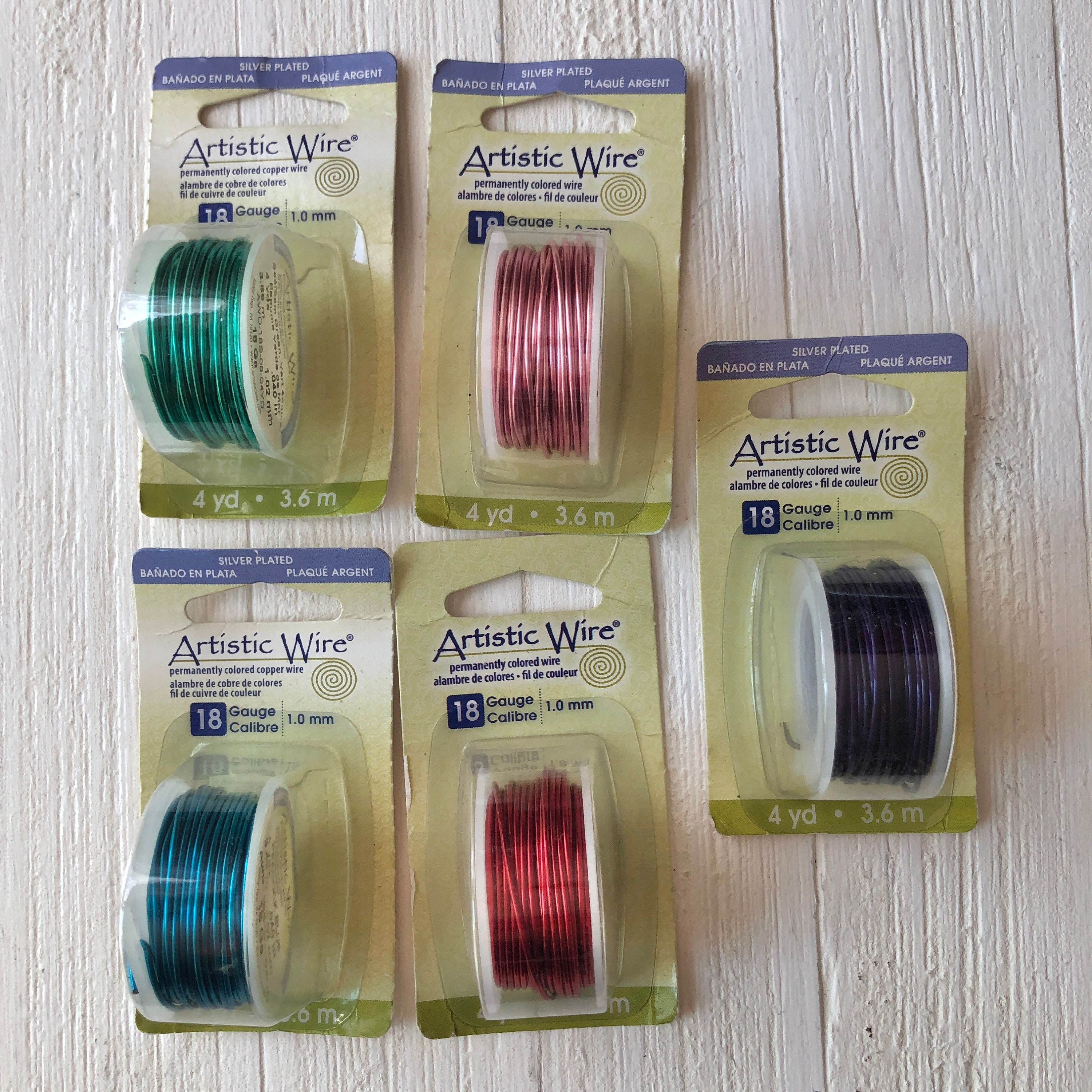 Artistic Wire, 18g, Colored Craft Wire, 4 Yds, Made in the USA, Jewelry ...
