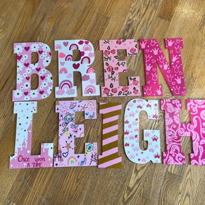 Custom Painted Letters, Hand Painted Letters, Gift for Kids, Kid Room ...
