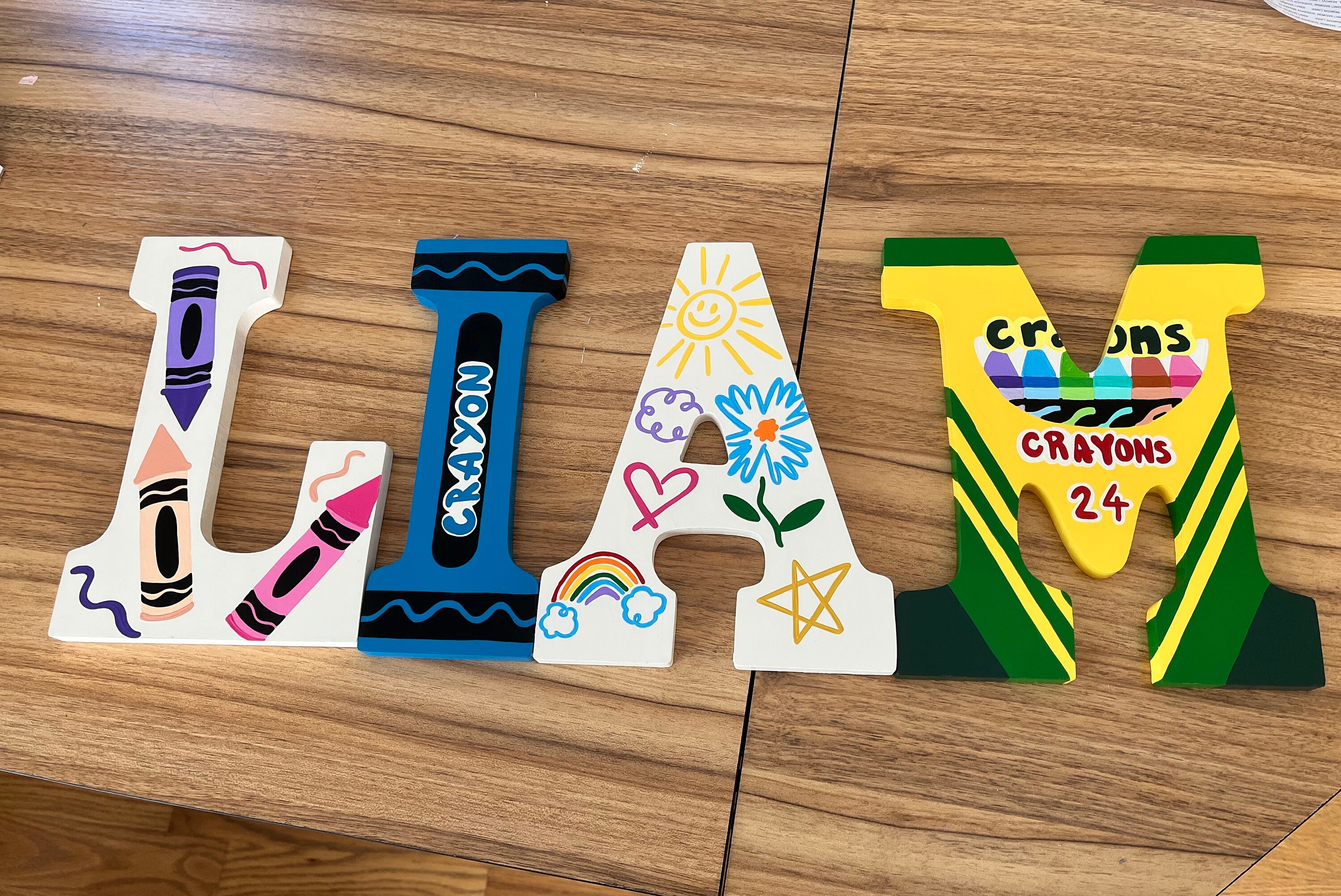 Custom Painted Letters, Hand Painted Letters, Gift for Kids, Kid Room ...