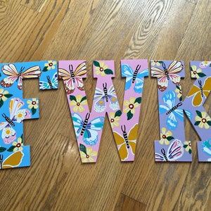 Custom Painted Letters, Hand Painted Letters, Gift for Kids, Kid Room ...