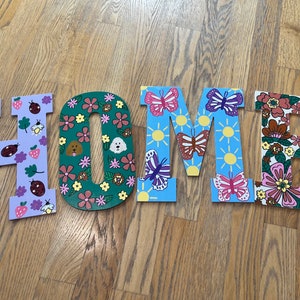 Custom Painted Letters, Hand Painted Letters, Gift for Kids, Kid Room ...