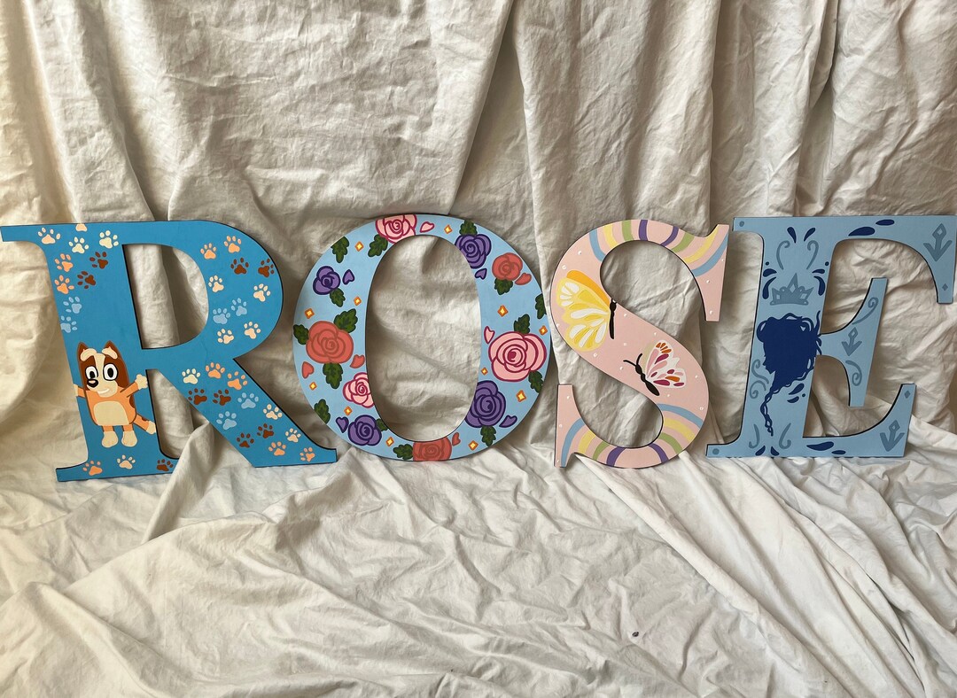 Custom Painted Letters, Hand Painted Letters, Gift for Kids, Kid Room ...