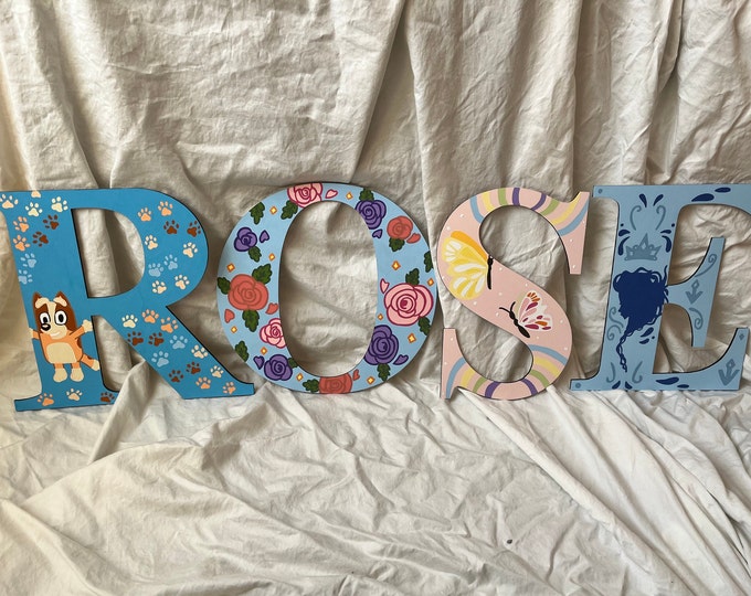 Custom Painted Letters, Hand Painted Letters, Gift for Kids, Kid Room ...