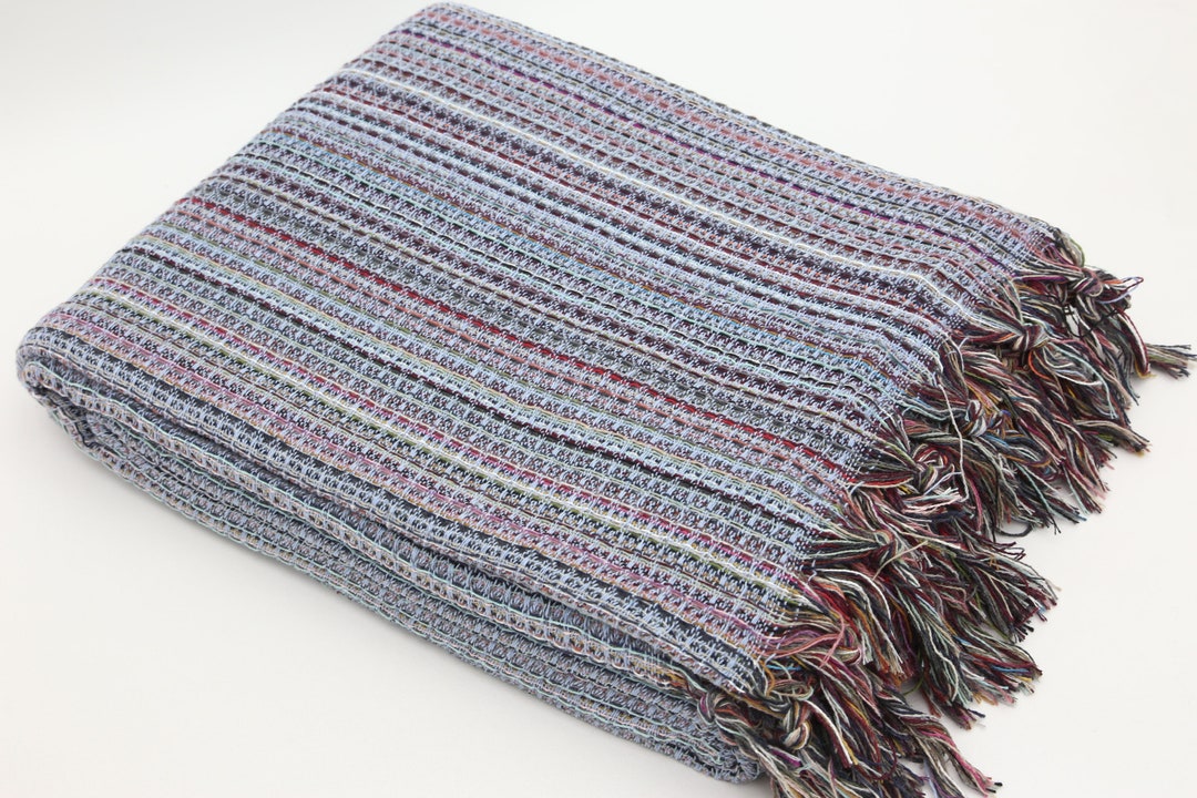 Turkish Blanket,multi Colored Bedcover,throws and Blankets,75"x83",baby ...