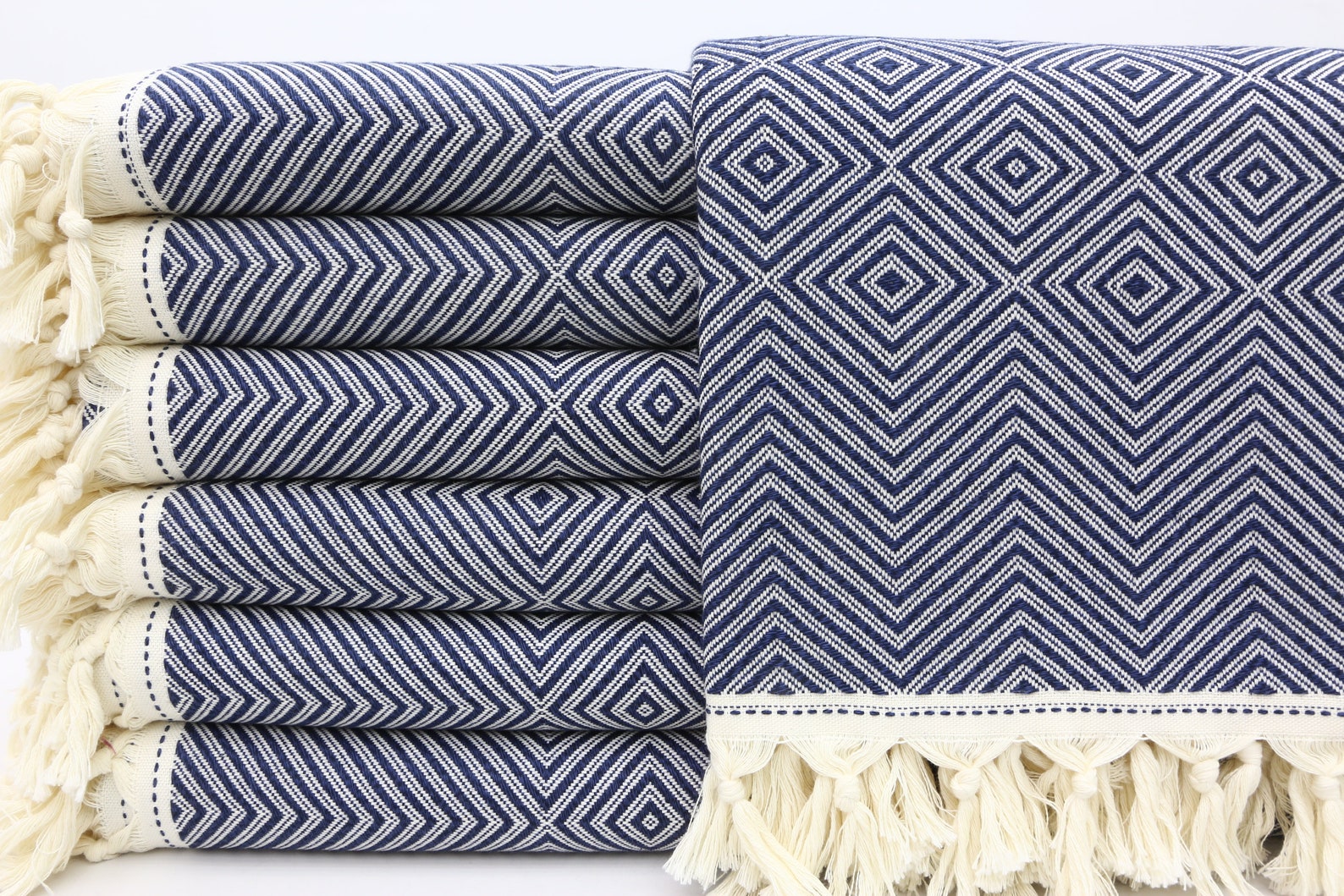 Turkish Blanket,navy Blue Blanket,throws and Blankets,handwoven ...