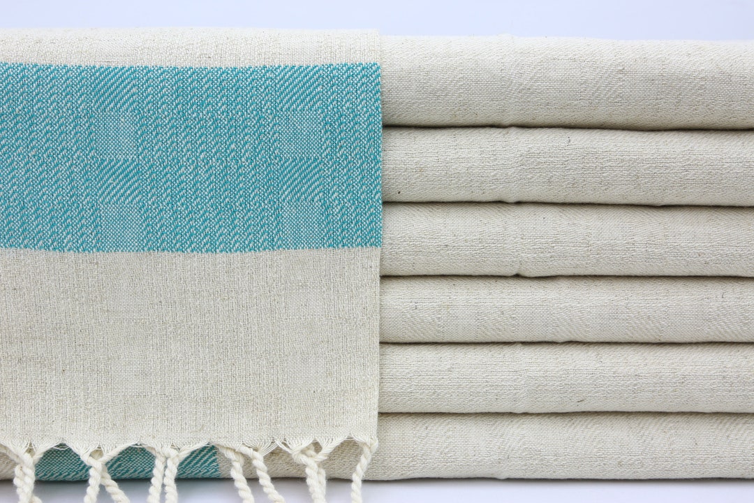 Turkish Hand Towel,linen Hand Towel,20x44,kitchen Towel,turquoise Hand ...