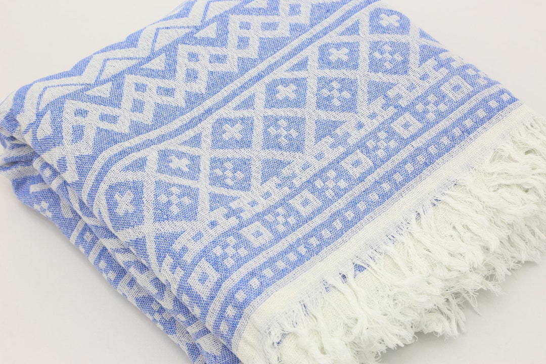 Turkish Blanket,blue Bed Cover,bulk Blankets,cozy Bed Cover,turkish Bed ...