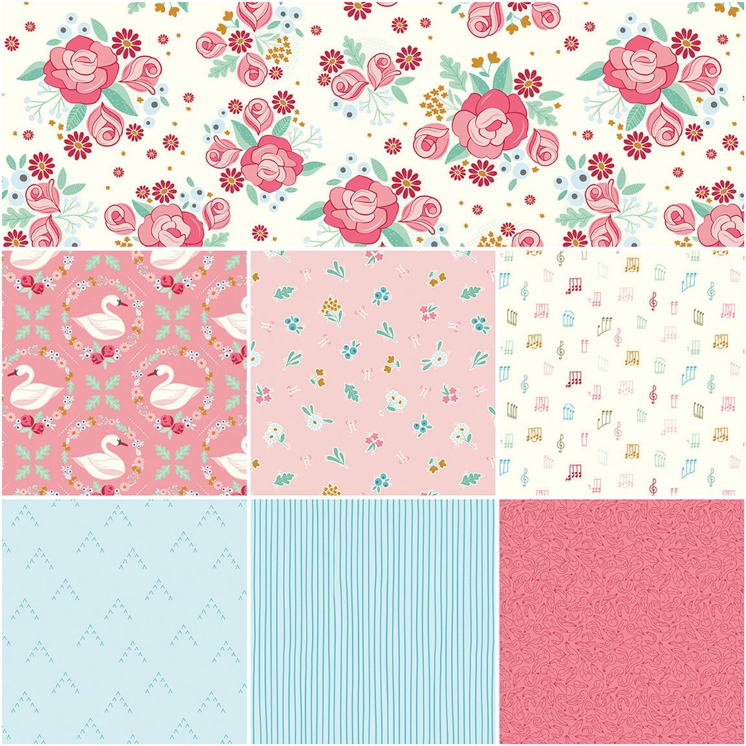 Riley Blake Swan Serenade 7 Pc FQ Bundle Cream - Etsy