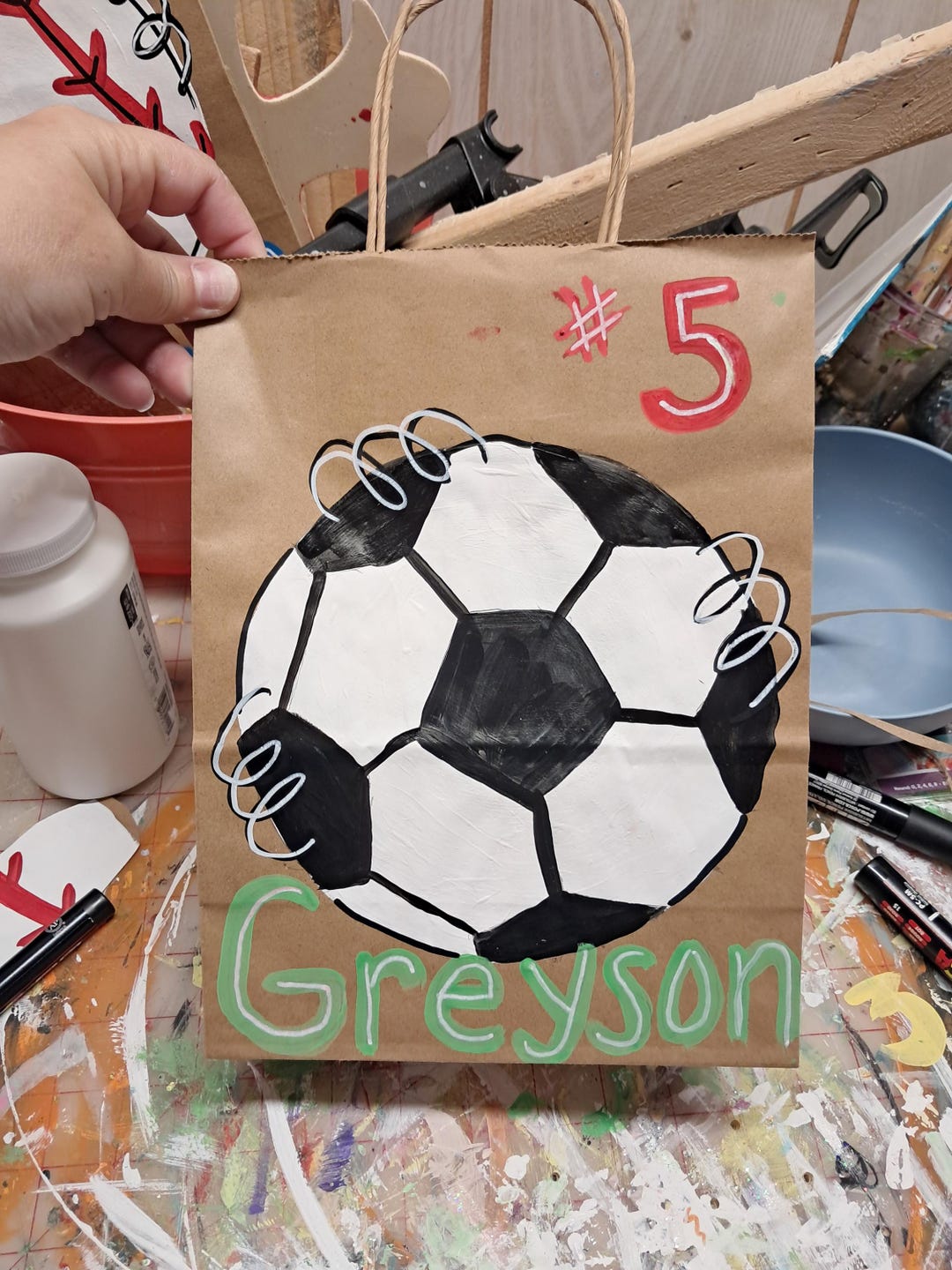 Hand-painted Craft Paper Bag – Custom for Any Occasion - Etsy