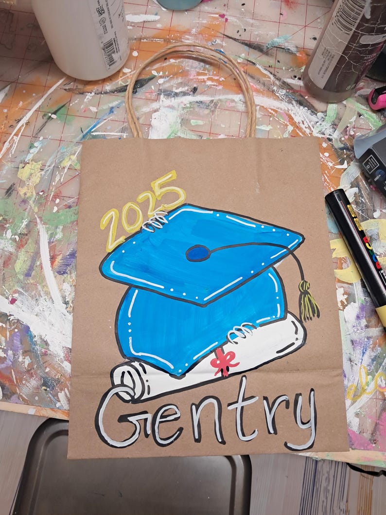 Hand-painted Kraft Paper Bag – Custom for Any Occasion - Etsy