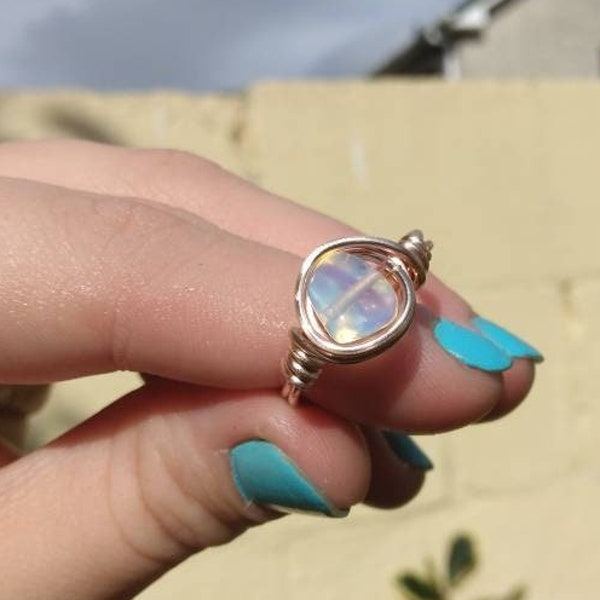 Opalite Ring - Etsy UK