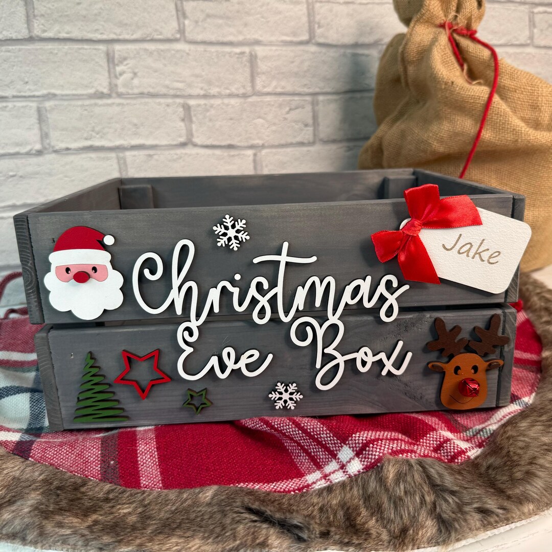 Personalised Christmas Eve Box, Christmas Eve Crate, Christmas Box ...