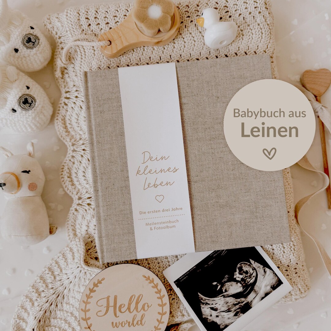 Babybuch - Meilensteinbuch & Fotoalbum Baby / Babyalbum / Baby Album ...