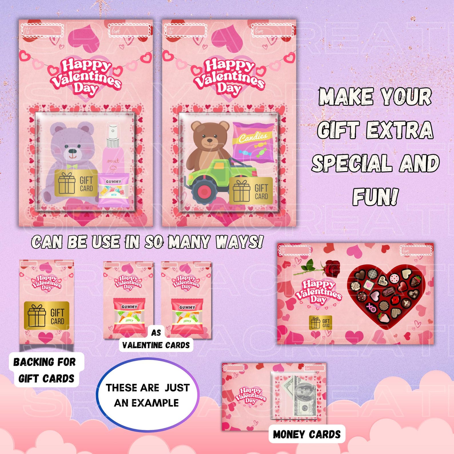 Jumbo Valentine’s Day Snack Card Template - 11x17in and 17x11in ...