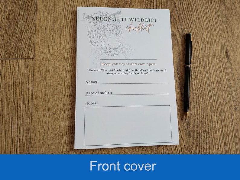 Printable Serengeti Wildlife Safari Checklist: Animals Birds | Etsy