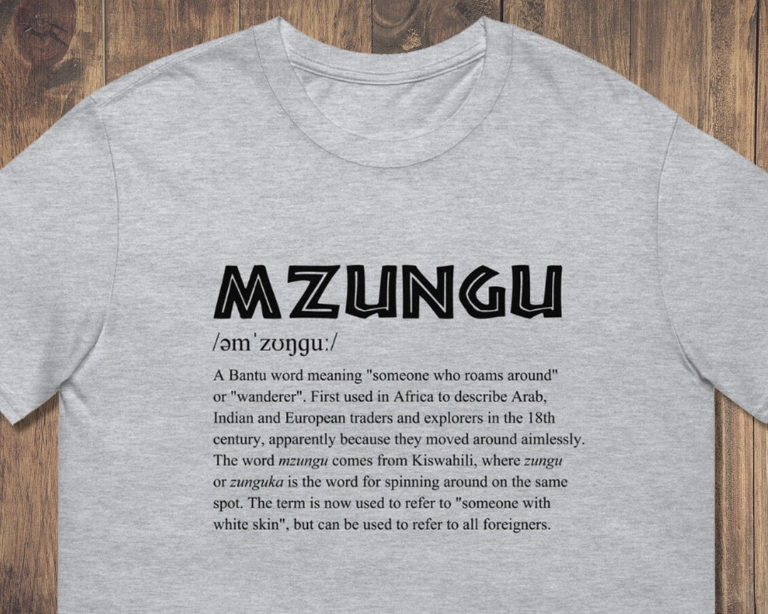 Mzungu Swahili Short-sleeve Unisex T-shirt | Gift for Africa Travel ...