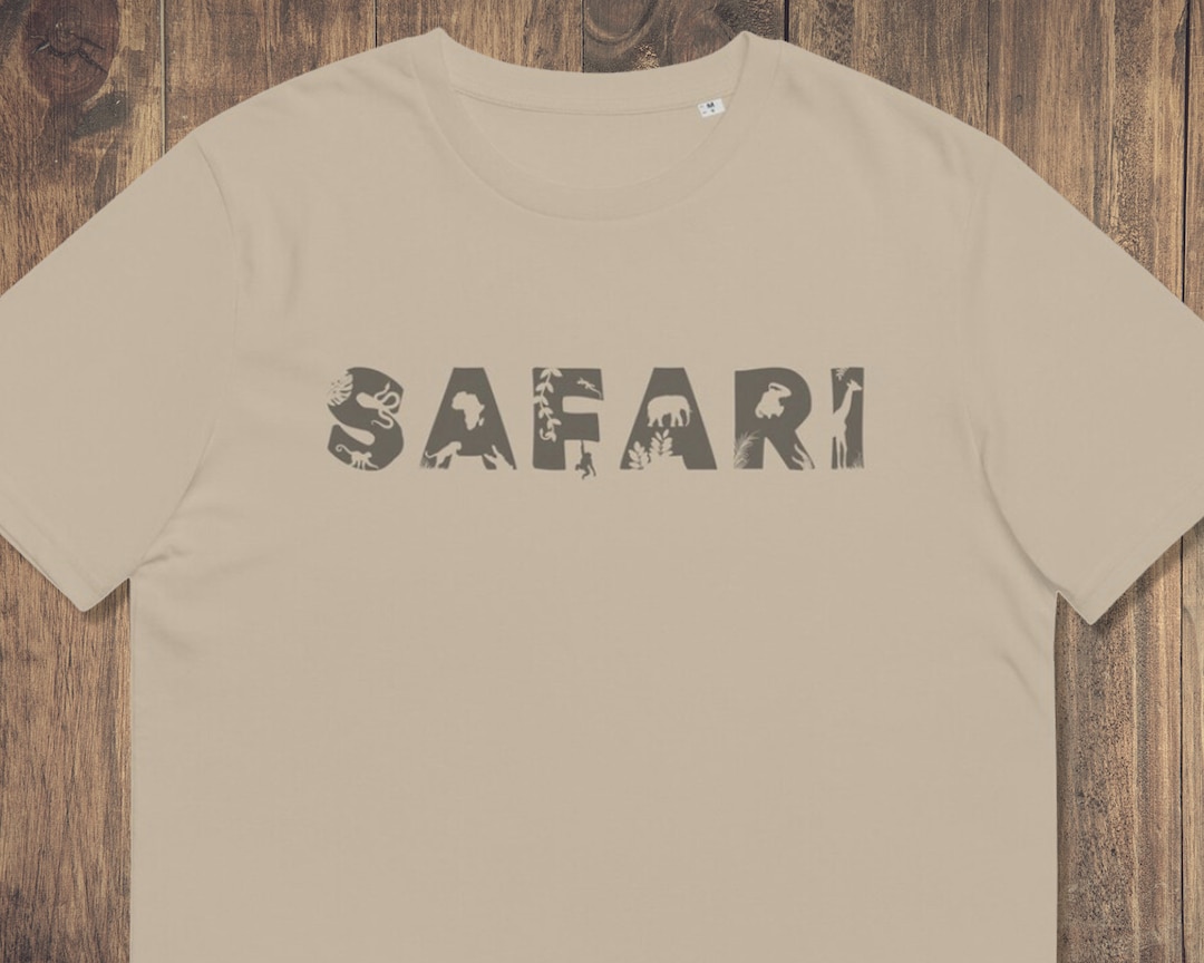 Organic Cotton Safari T-shirt: African Wildlife Graphic Tee - Etsy