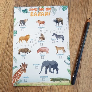 Printable Safari Wildlife Checklist | Zoo Scavenger Hunt for Kids ...
