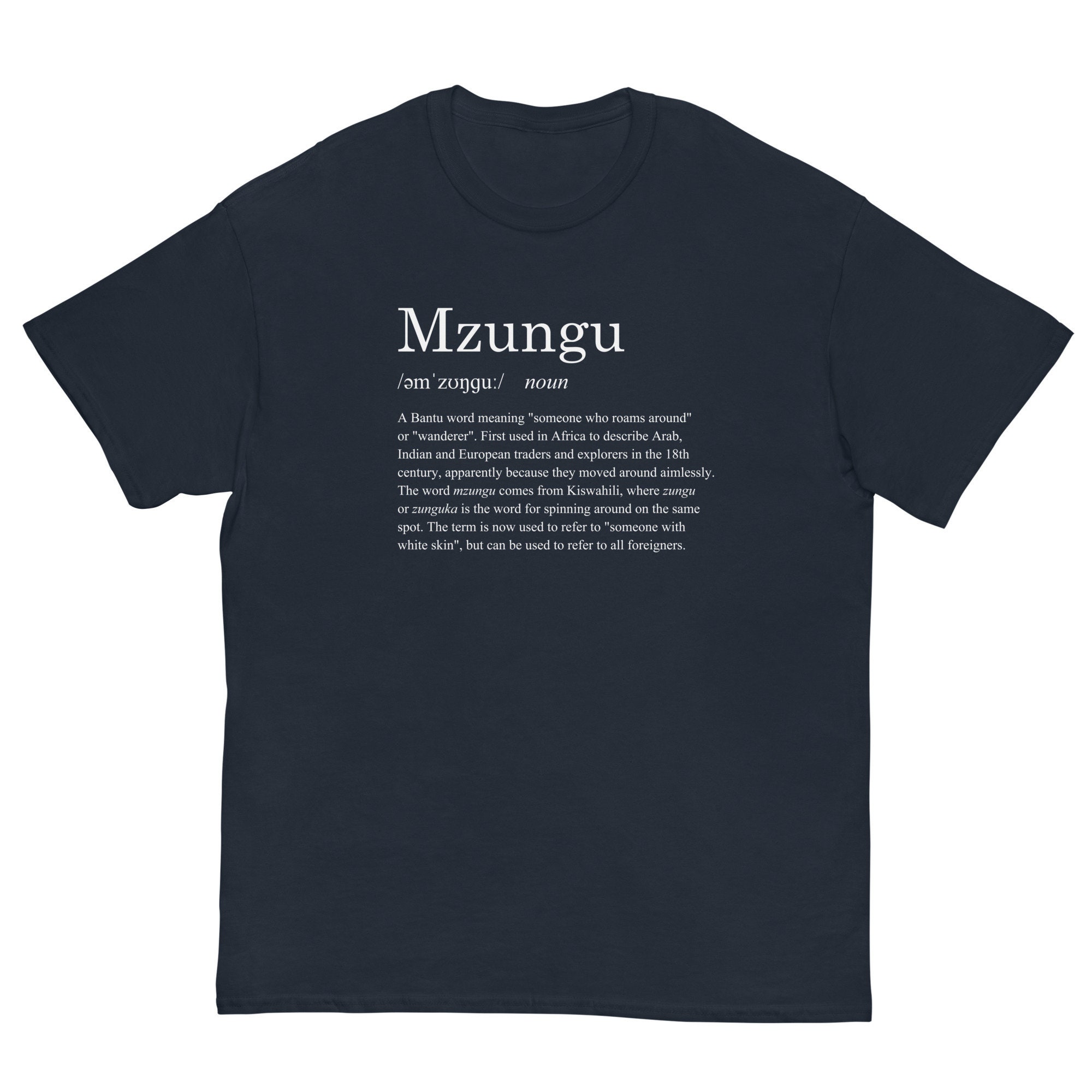Mzungu Definition T-shirt | Swahili Africa Travel Gift - Etsy