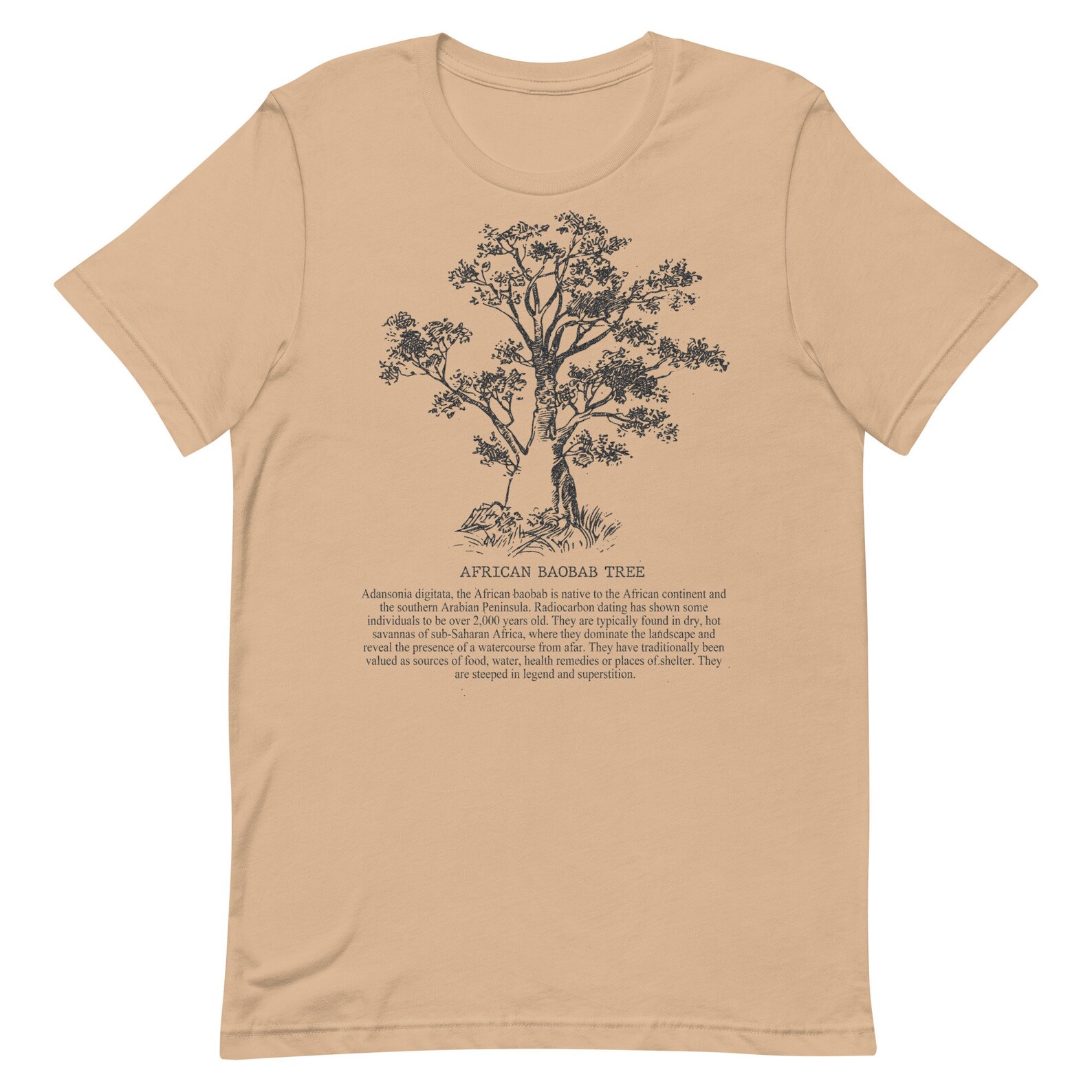 Baobab Tree T-shirt • Vintage Academia Style, Africa Nature Tee - Etsy