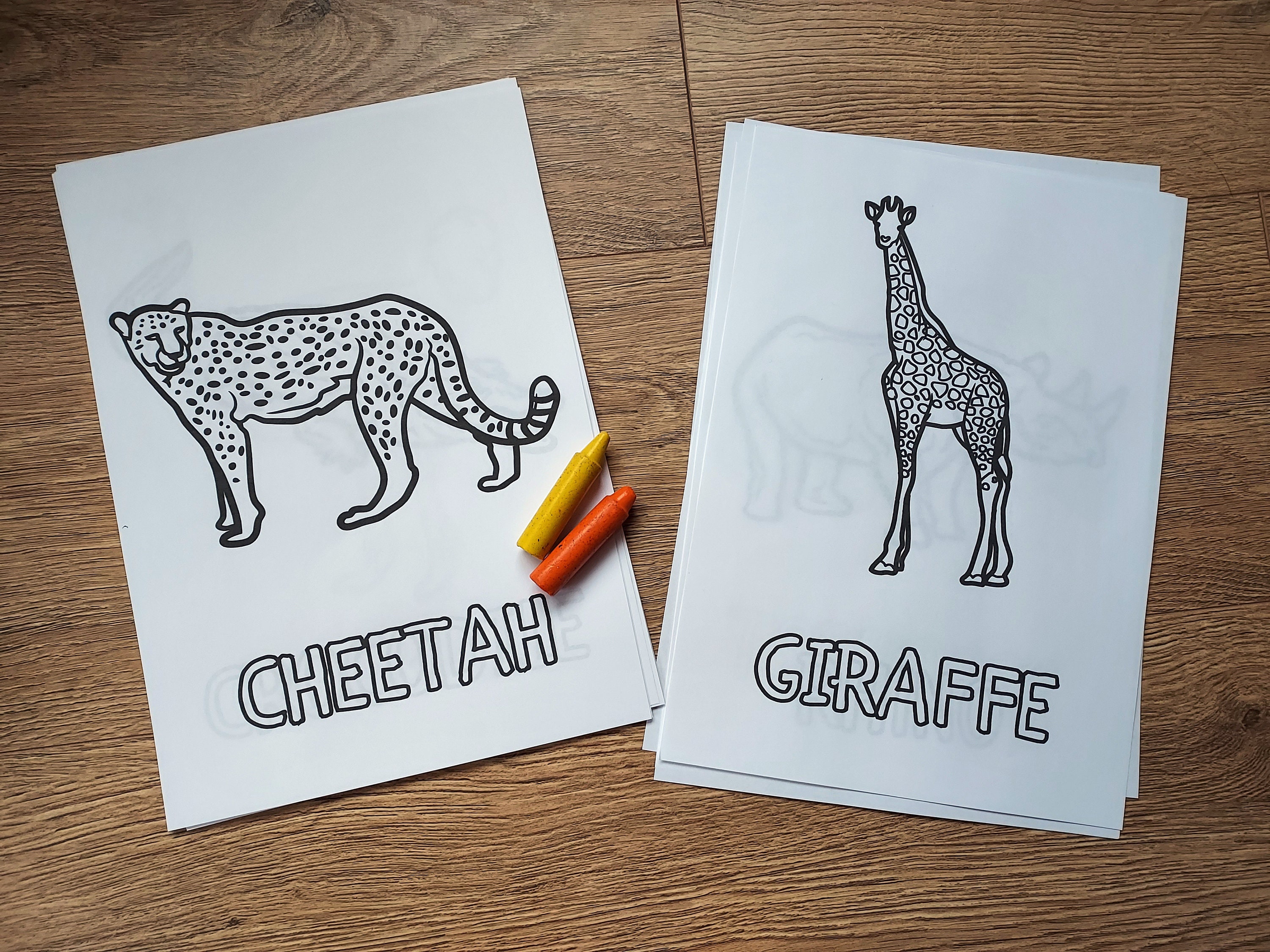 20 Printable Kids Colouring Pages: African Safari Animals | Childrens ...