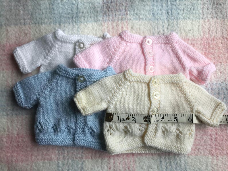 Hand Knitted Small Preemie Baby Cardigan - Approx 30cm Chest. - Etsy UK
