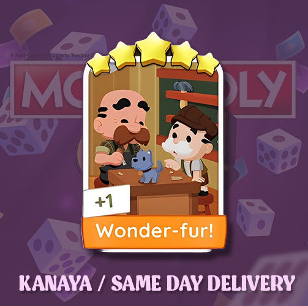 WONDER-FUR 5 Star Sticker Monopoly Go Stickers Fast Delivery - Etsy