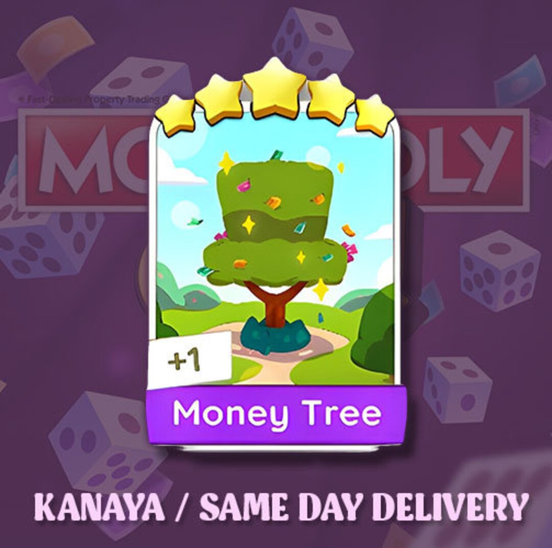 Money Tree 5 Star Sticker Monopoly Go Stickers Fast Delivery - Etsy