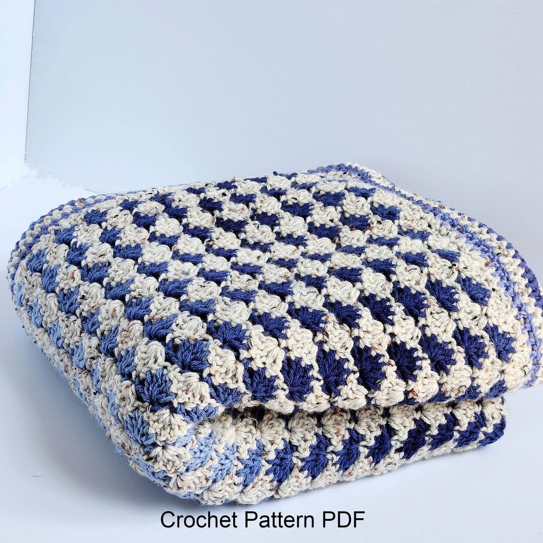 Interlocking Shell Stitch Crochet Blanket PATTERN / Easy - Etsy