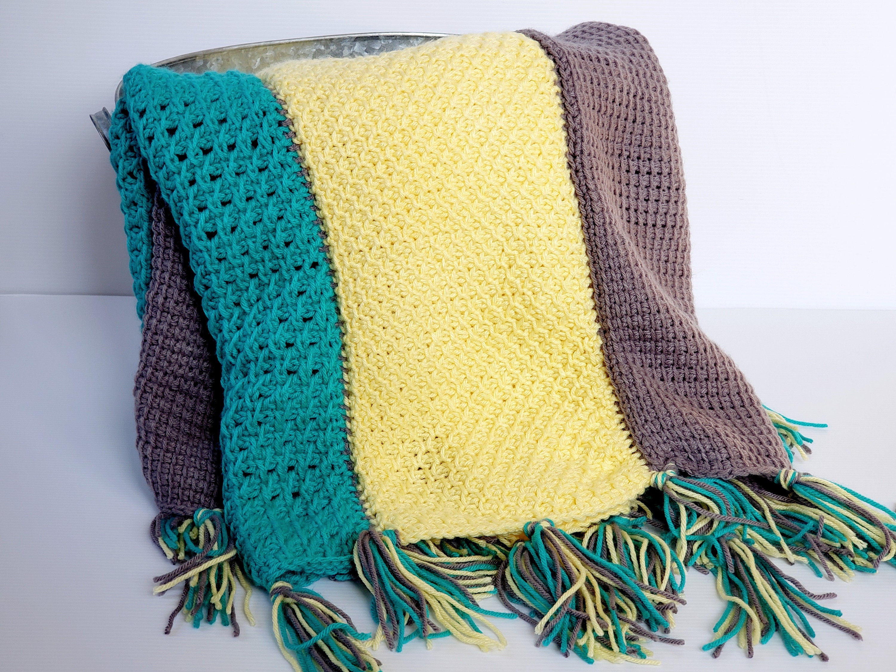 Tunisian Crochet Blanket Pattern: Easy Lapghan Afghan (PDF Pattern) - Etsy