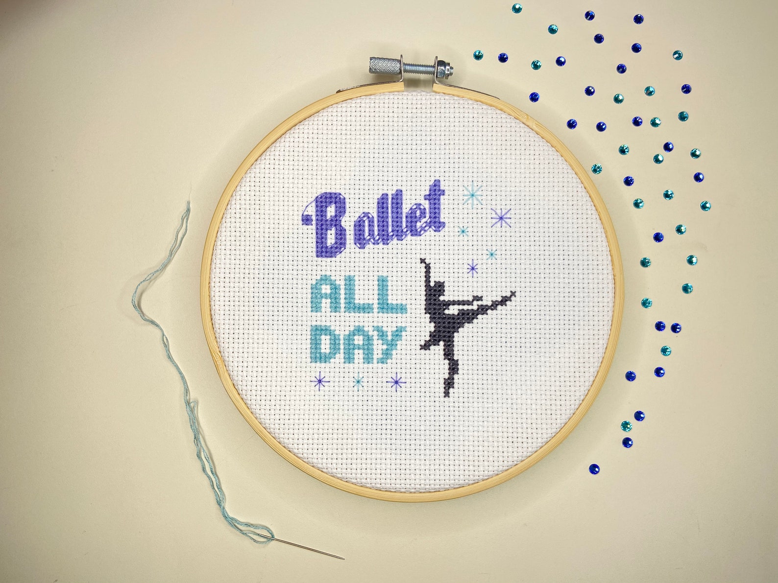 Ballet Cross Stitch Pattern - PDF Digital Download - Ballet All Day - Etsy