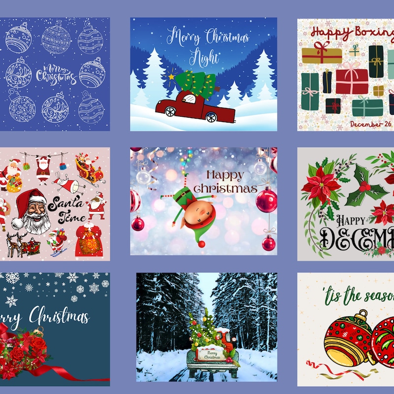 Christmas Postcard - Etsy