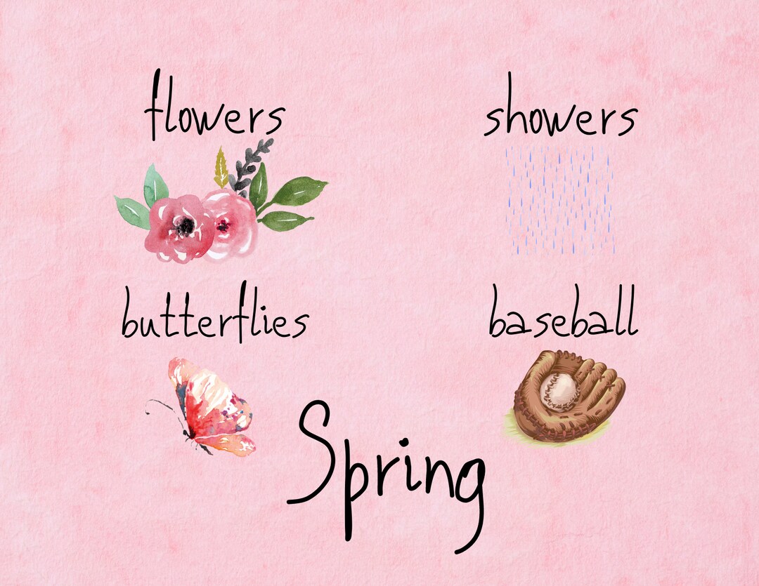 Postal temática de primavera, postal de temporadas, tarjeta de ...