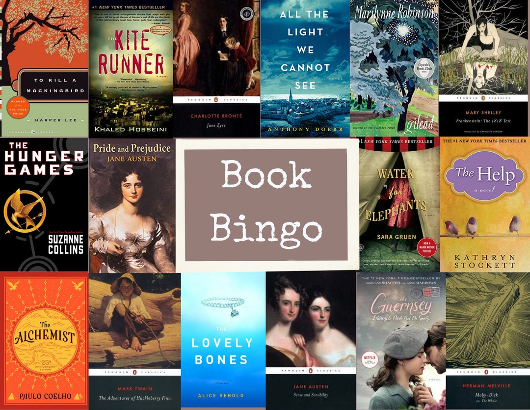 Books Bingo Postcard; I Love Books - Etsy