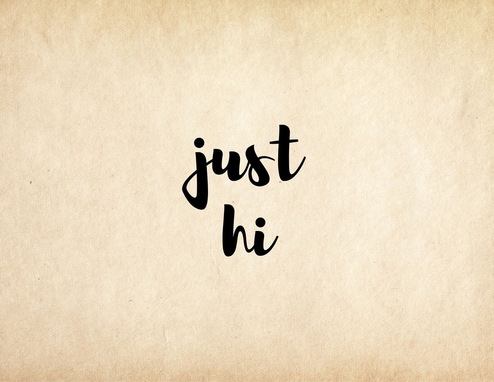Einfache Postkarte - Just Hi - Etsy.de