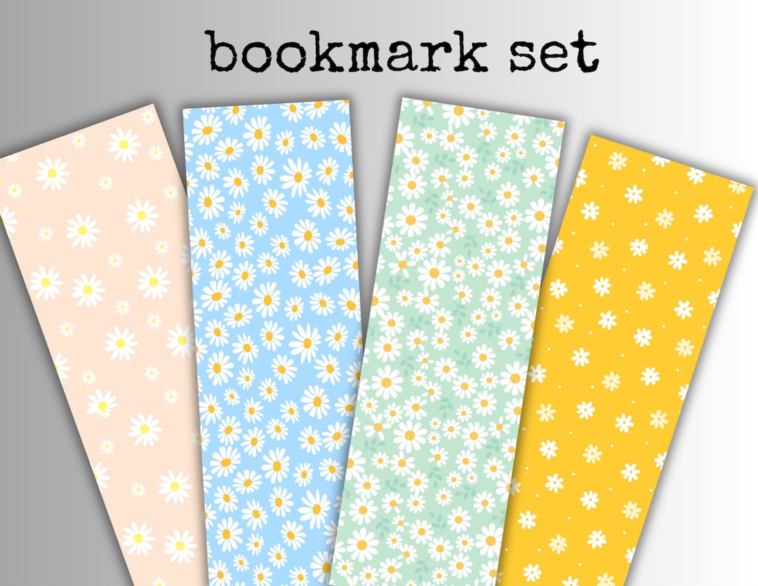 Flower Bookmark Set of Four - Etsy