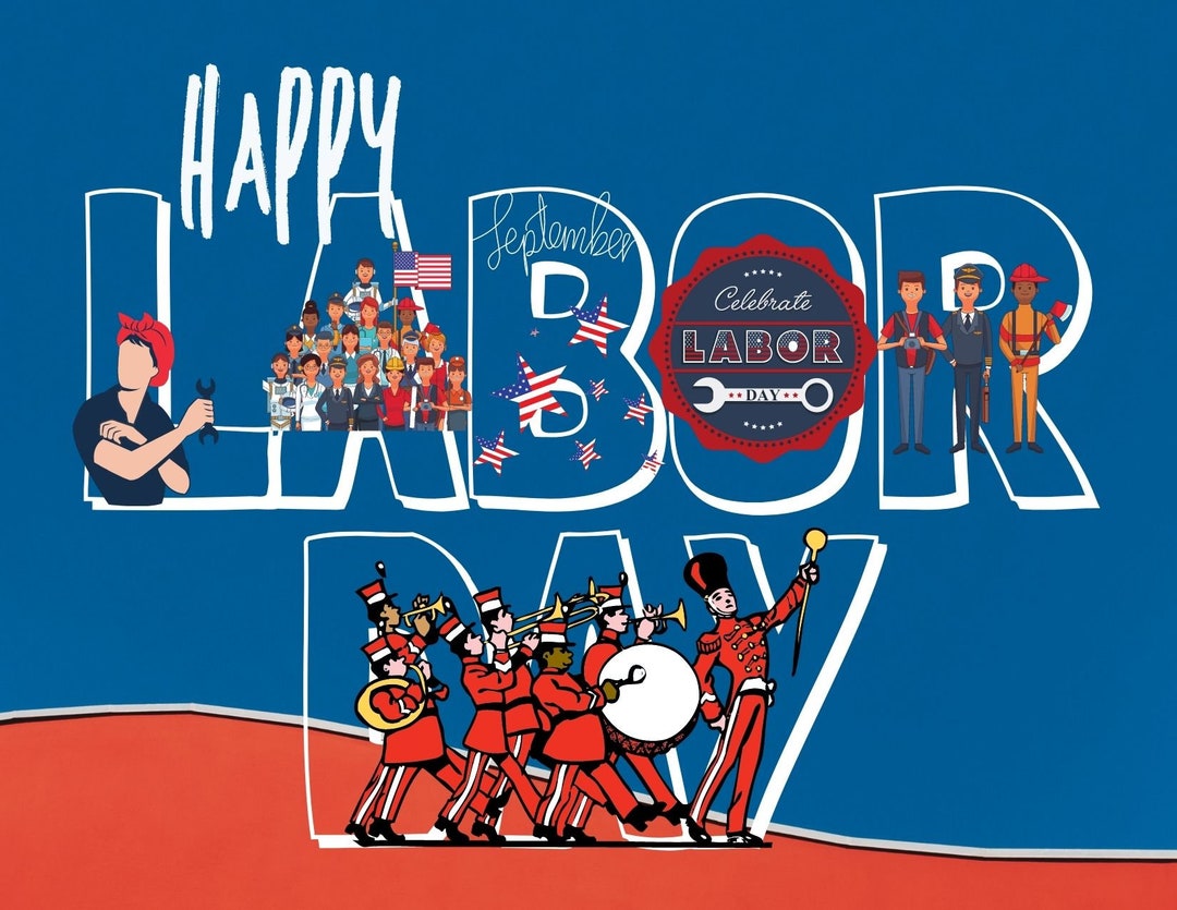 Labor Day Postcard - Etsy