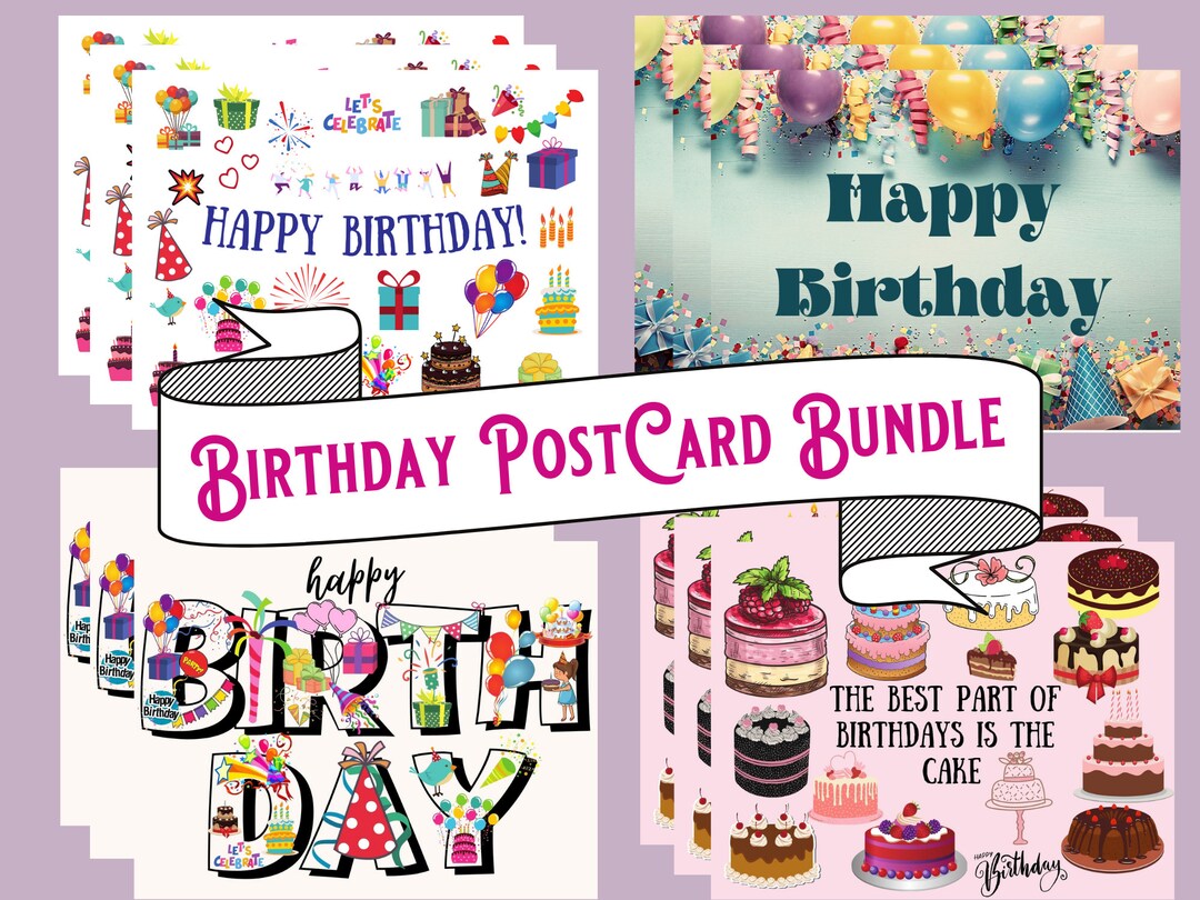 Birthday Postcard Bundle, Twelve Pack of Birthday Cards, Be Prepared - Etsy
