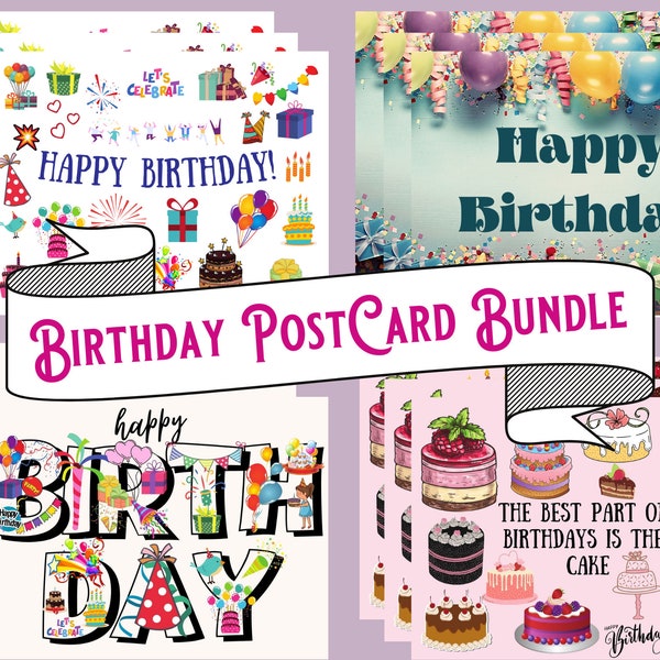 Birthday Postcard - Etsy