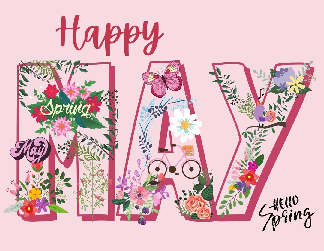 Happy May Postcard, Spring Themed Postcard, Postcrossing Ideas ...