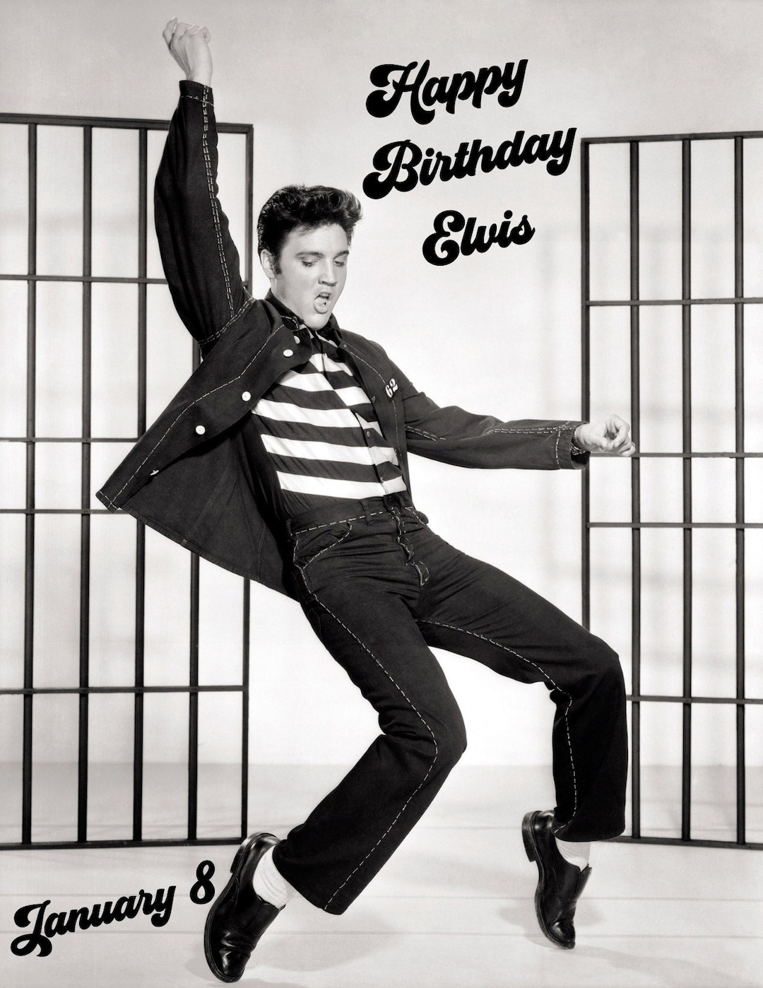 Elvis Birthday Card, Happy Birthday Elvis - Etsy