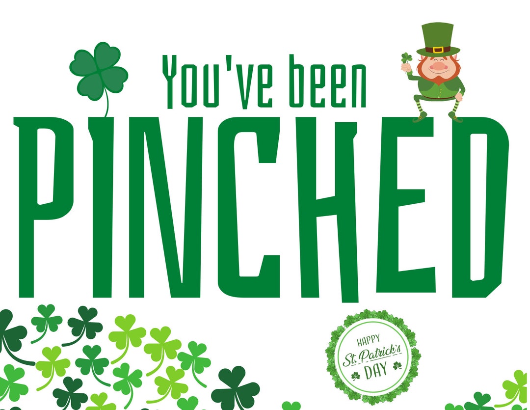 Happy St. Patrick's Day Postcard, You've Been Pinched! - Etsy