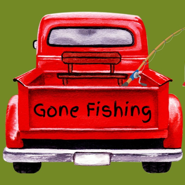 Fishing Postcard - Etsy