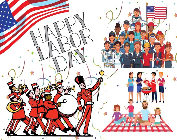 Happy Labor Day Postcard - Etsy