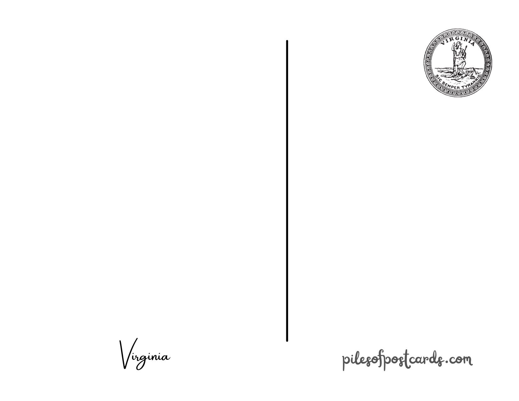 Pretty Virginia Postcard Virginia State Postcard Virginia - Etsy New ...