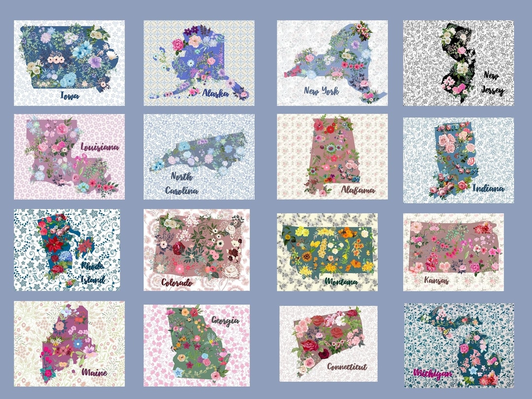 50 State Postcard Gift Pack - Etsy