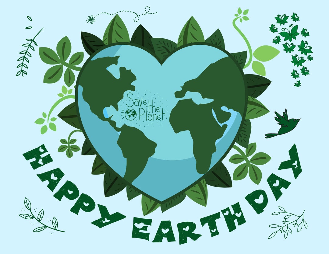 Happy Earth Day Postcard, Save the Planet Reminder Note, Everyday is ...