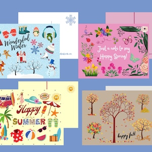 Four Seasons Postcard Pack Post Crossing Postcards Pen Pal Project ...